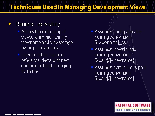 Techniques Used In Managing Development Views
